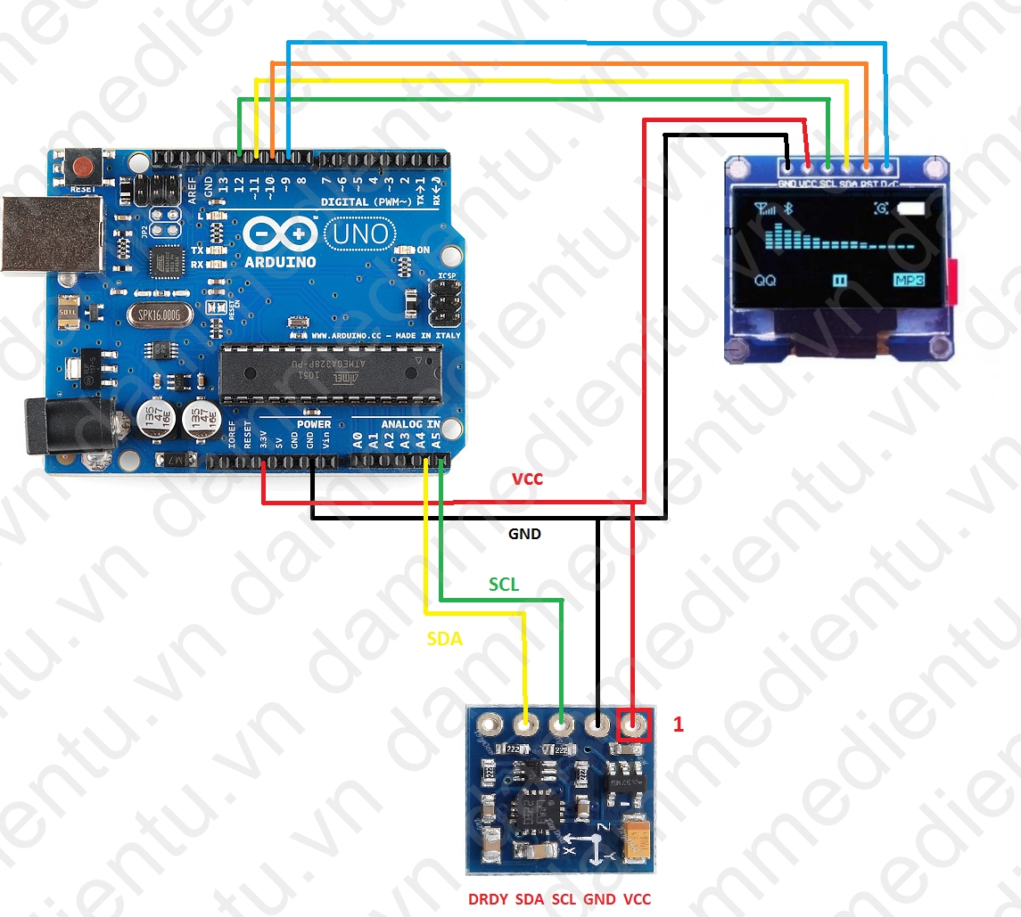 Hướng dẫn Kết nối Cảm Biến Gy-271 [HMC5883l] với Arduino Uno