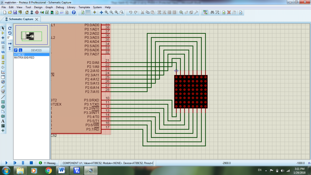 Bài 3: Lập trình LED Matrix với 8051.
