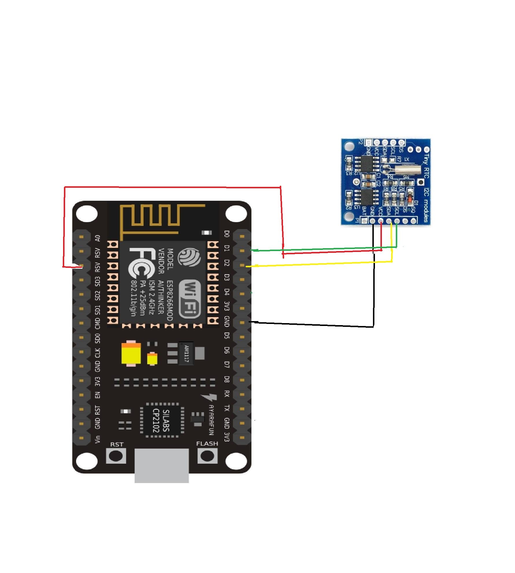 Hướng dẫn kết nối Module RTC DS1307 với NodeMCU