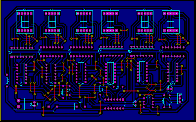 Mạch đồng hồ ic số 7490 và 74247